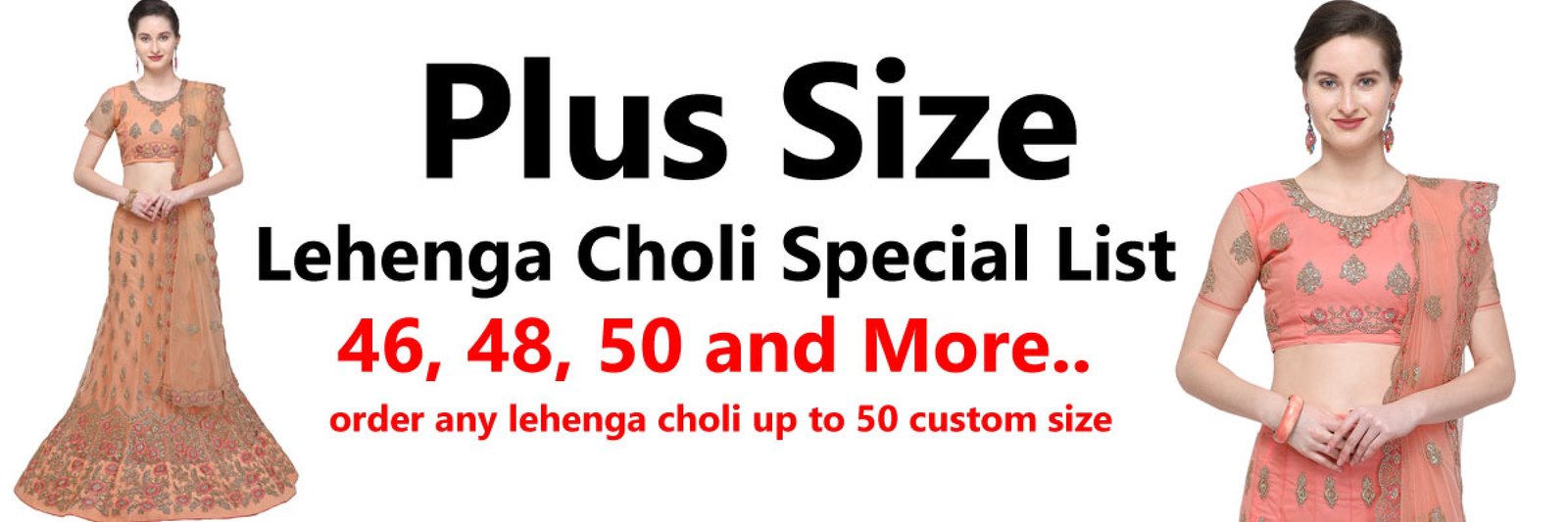 Plus Size Indian Clothing For Women Online | Plus Size Lehenga